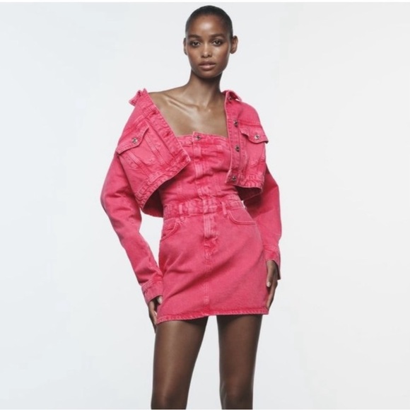 Zara | Jackets & Coats | Nwt Zara Cropped Pink Jacket | Poshmark
